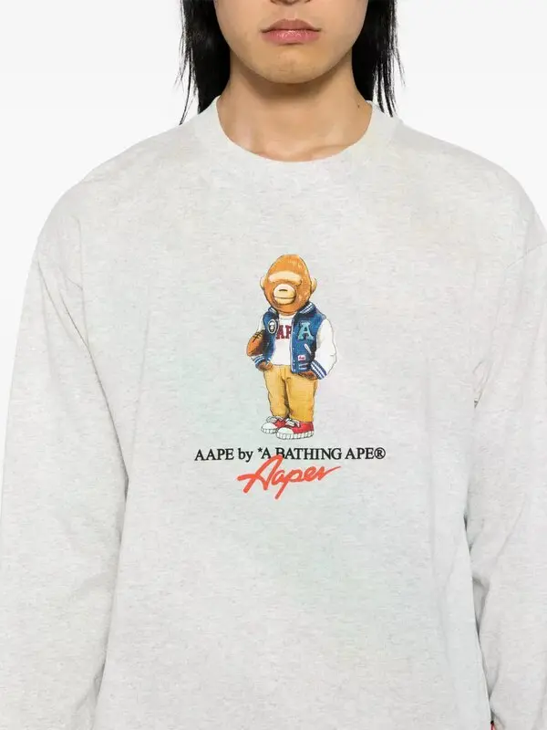 AAPE BY *A BATHING APE Graphic-print T-shirt - Grey