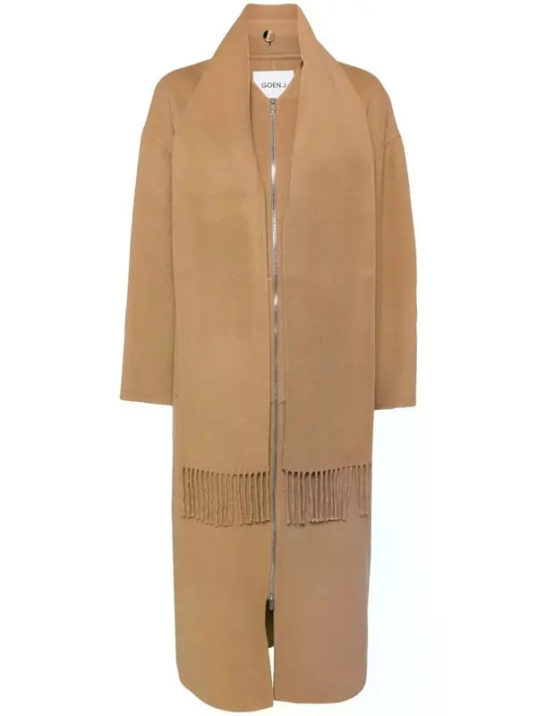 Goen.j Detachable Muffler Zip-up Coat