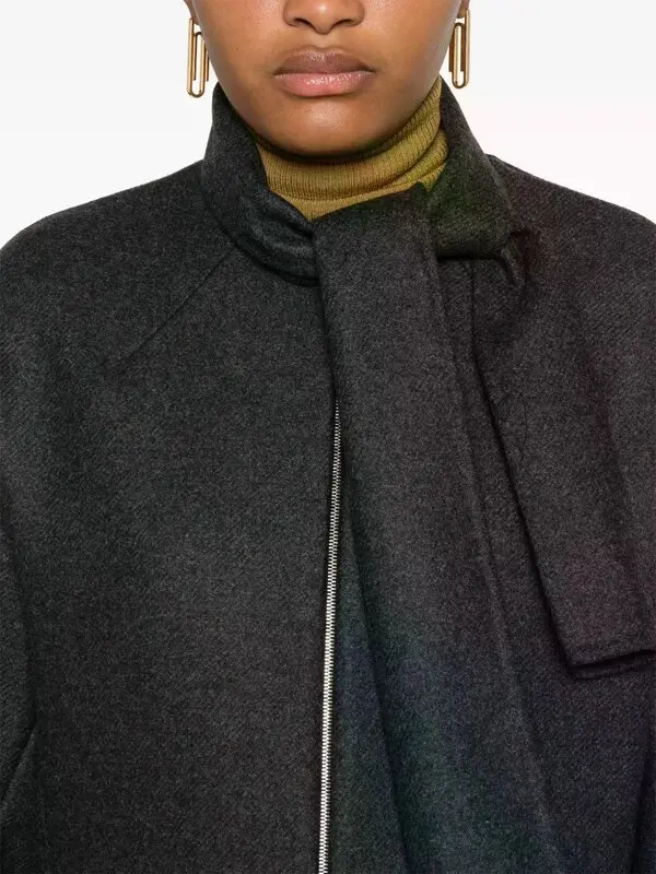 Plan C Felted Jacket With Attached Scarf