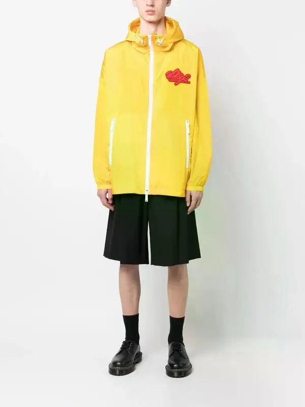 Dsquared2 Logo Patch Zip-up Hooded Jacket