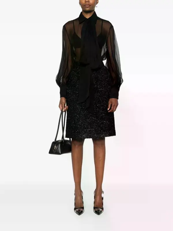 Valentino Garavani Sheer Scarf Detail Shirt