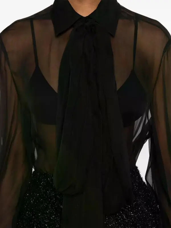 Valentino Garavani Sheer Scarf Detail Shirt