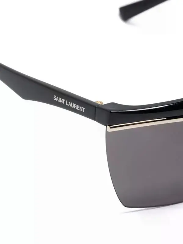 Saint Laurent Sl 614 Mask Shield-frame Sunglasses - Black