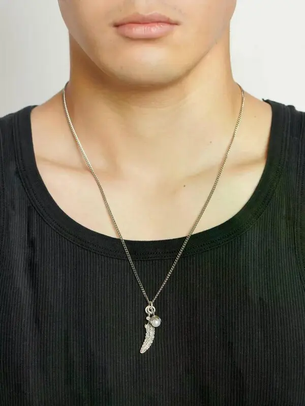 Emanuele Bicocchi Piuma-pendant Pearl Necklace