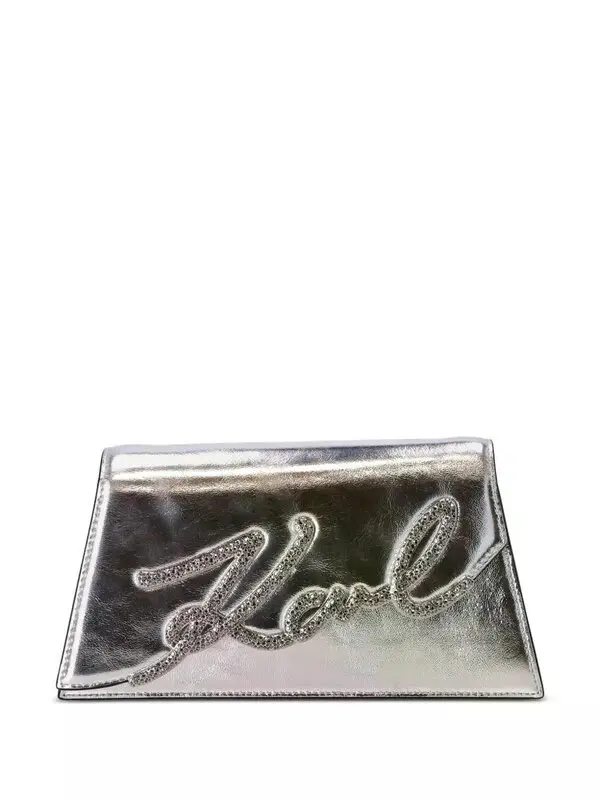 Karl Lagerfeld K/signature 2.0 Metallic Shoulder Bag
