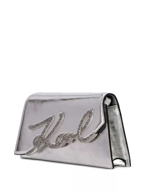 Karl Lagerfeld K/signature 2.0 Metallic Shoulder Bag