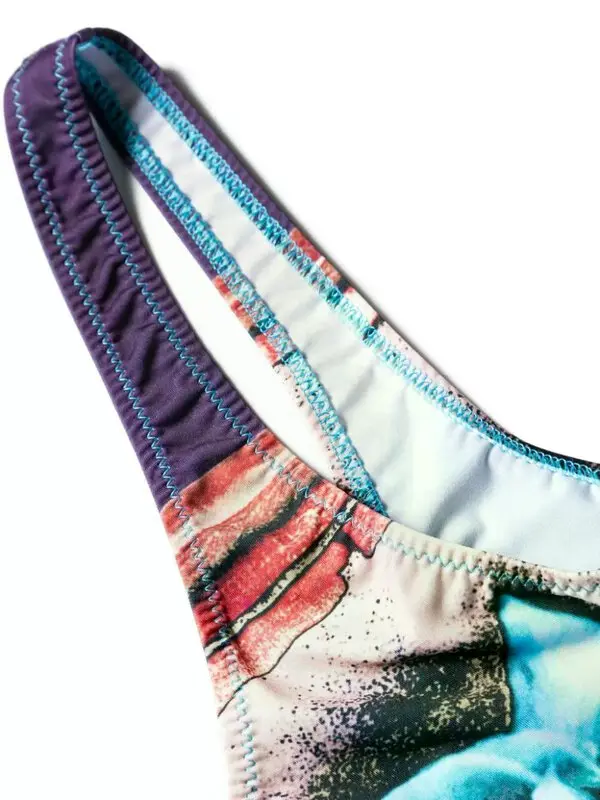 JEAN PAUL GAULTIER Graphic Rose Print Swimsuit