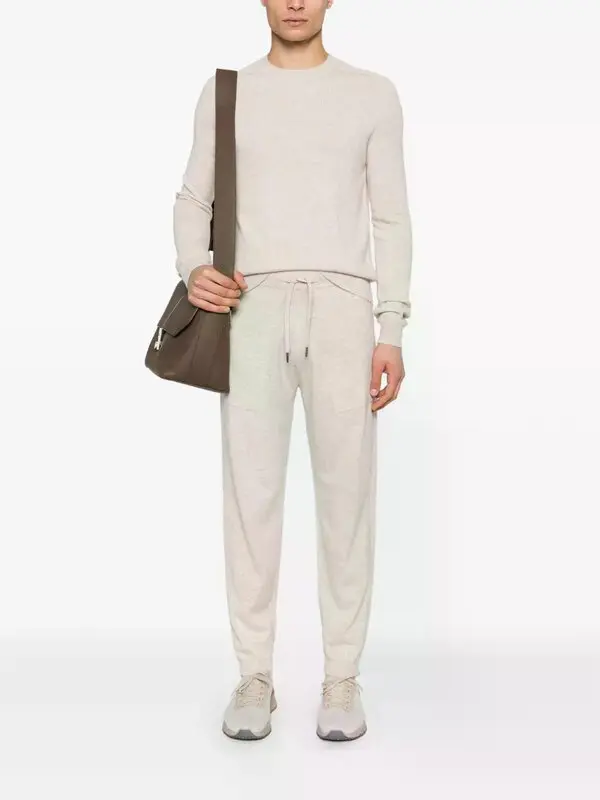 Eric Bompard Crew Neck Long Sleeve Sweater With Ribbed Trim