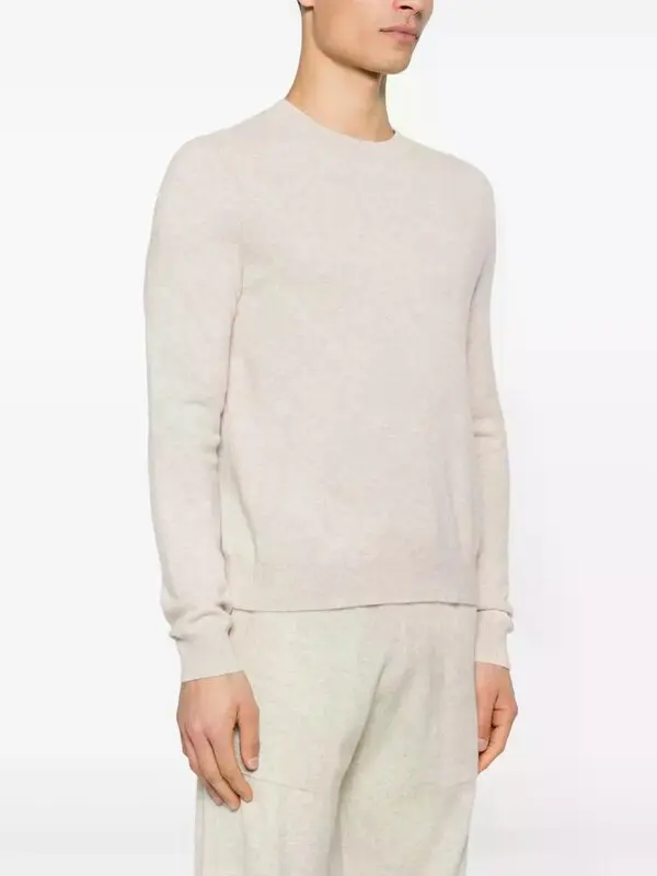 Eric Bompard Crew Neck Long Sleeve Sweater With Ribbed Trim