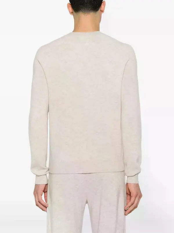 Eric Bompard Crew Neck Long Sleeve Sweater With Ribbed Trim