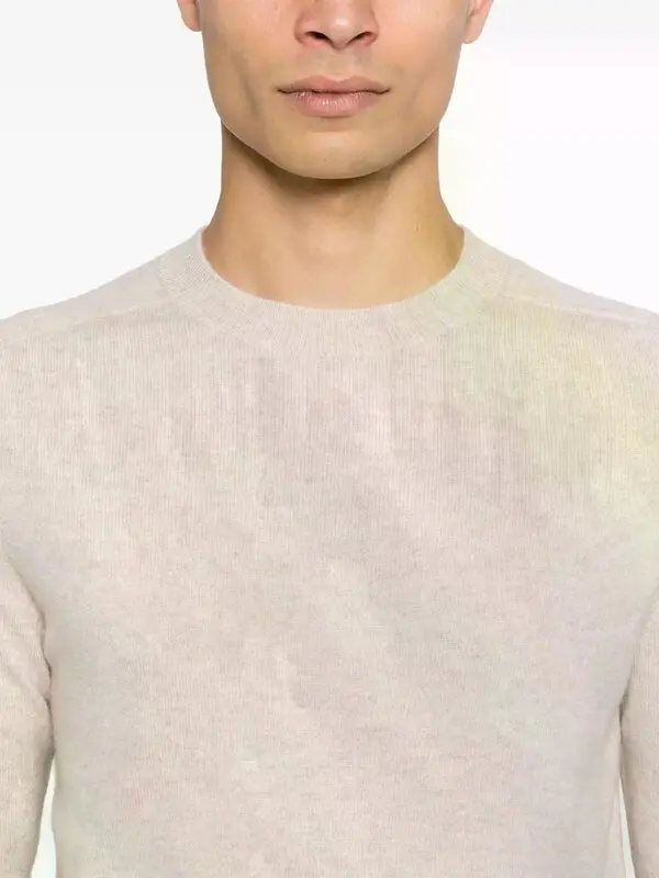 Eric Bompard Crew Neck Long Sleeve Sweater With Ribbed Trim