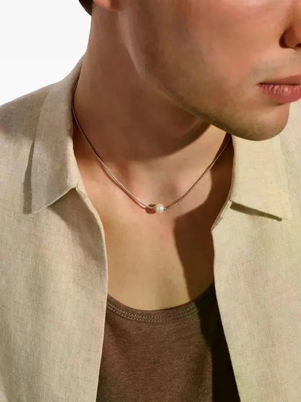 John Hardy Sterling Cable Link Pearl Necklace