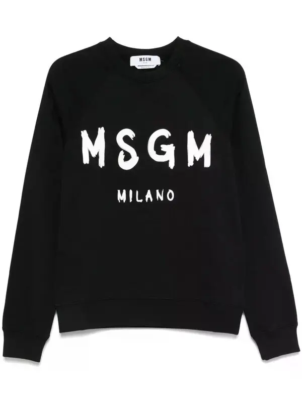 MSGM Logo Print Sweatshirt - Black