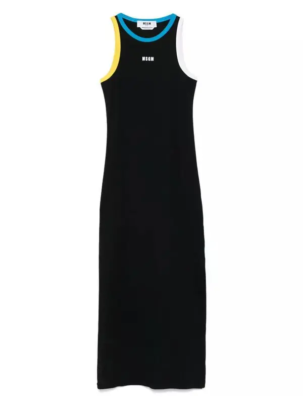MSGM Contrasting-trim Maxi Dress