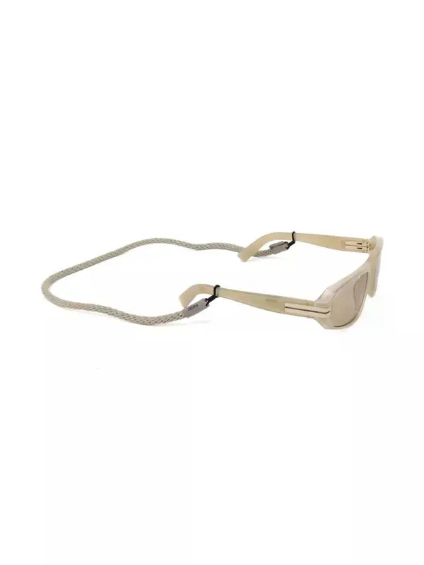 Zegna Oval Frame Sunglasses - Neutrals