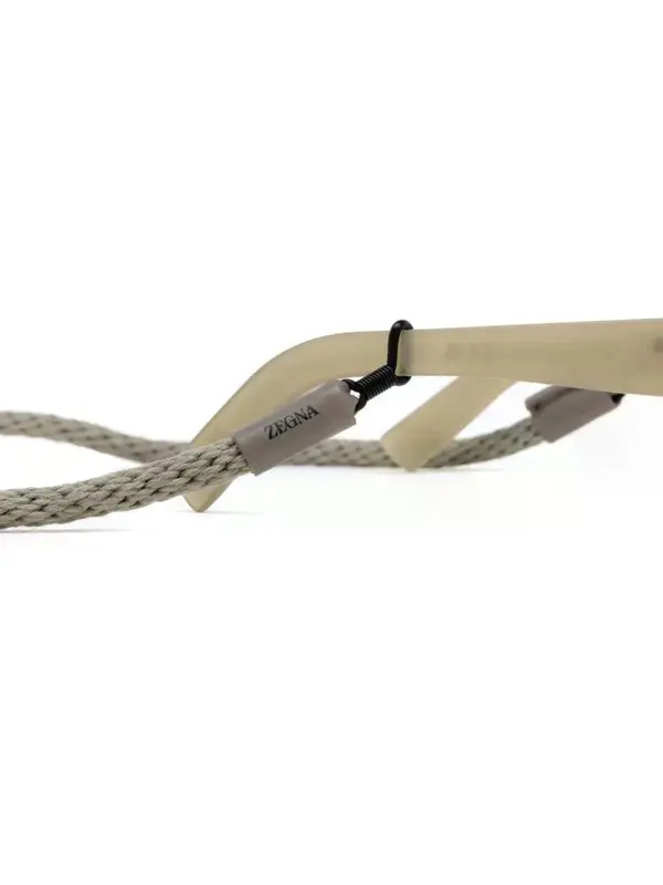 Zegna Oval Frame Sunglasses - Neutrals