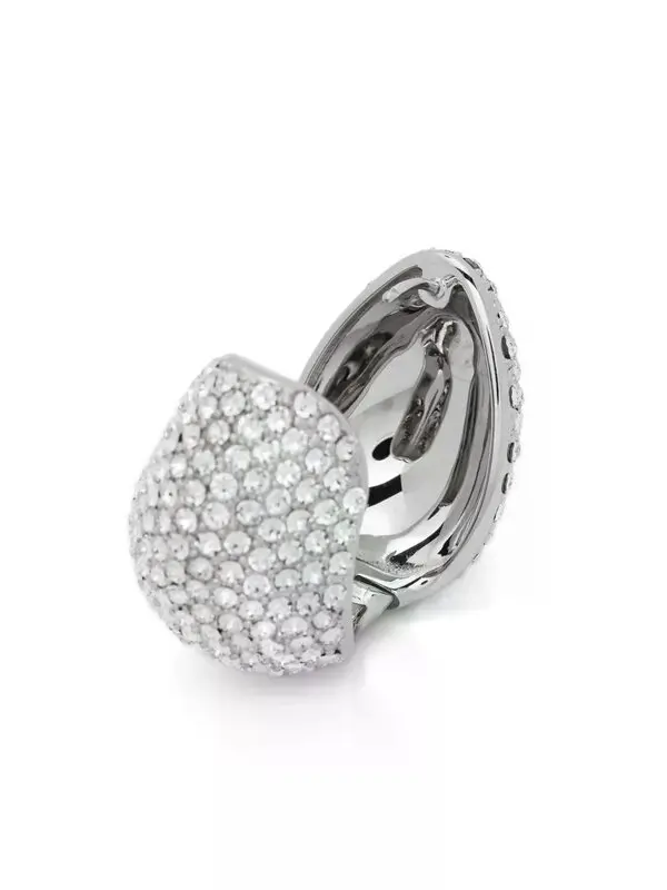Coperni Crystal-embellished Hoop Earrings - Silver
