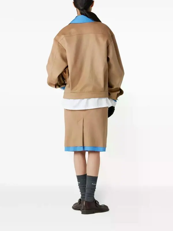 Miu Miu Camel Hair Midi Skirt