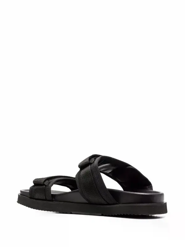 Tommy Hilfiger Logo Plaque Touch-strap Sandals - Black