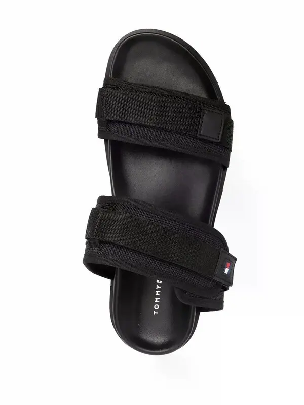 Tommy Hilfiger Logo Plaque Touch-strap Sandals