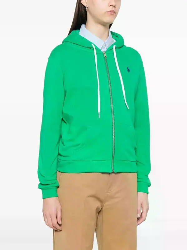 Polo Ralph Lauren Logo Embroidered Hoodie - Green