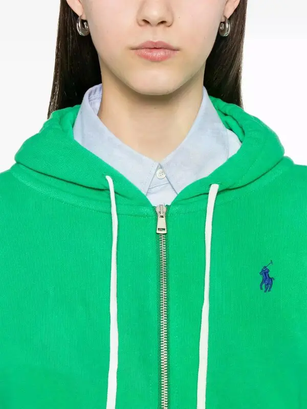Polo Ralph Lauren Logo Embroidered Hoodie - Green