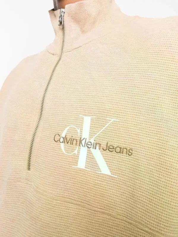 Calvin Klein Monologo Waffle High-neck Sweatshirt