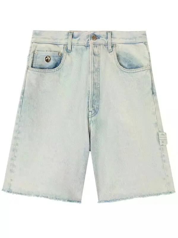 AMBUSH Raw Edge Denim Shorts - Blue