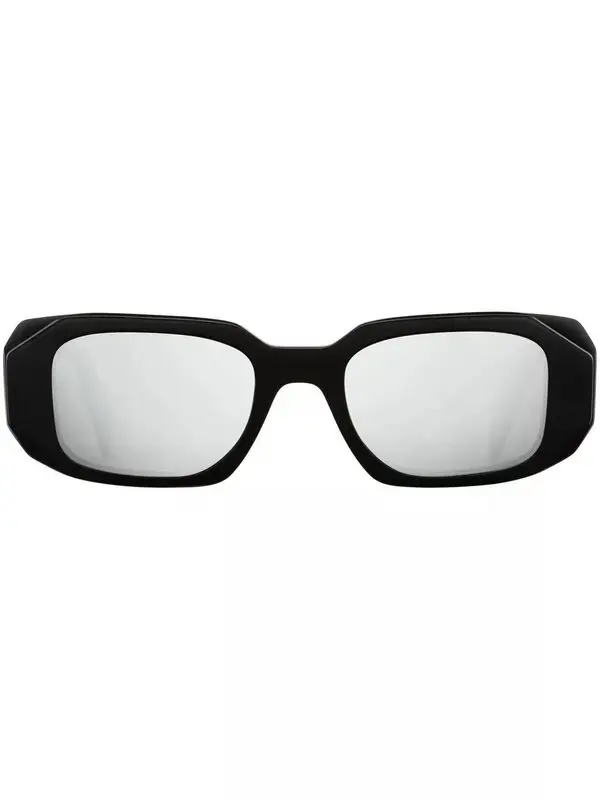 Prada Symbole Geometric-frame Sunglasses - Black