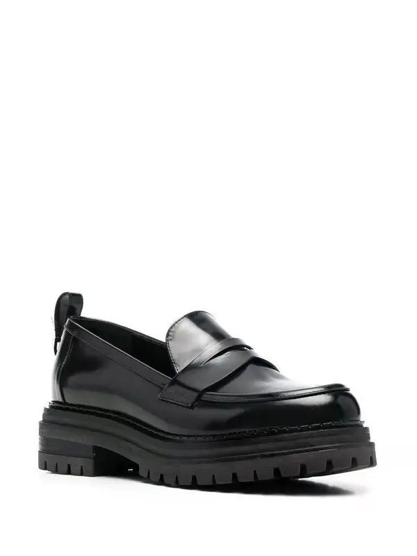 SERGIO ROSSI Joan Leather Loafers