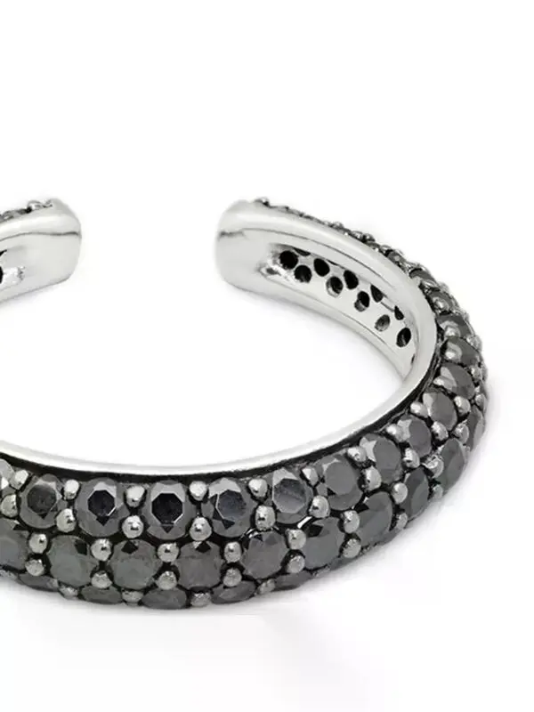 Tom Wood Sterling Ear Cuff With Black Diamonds
