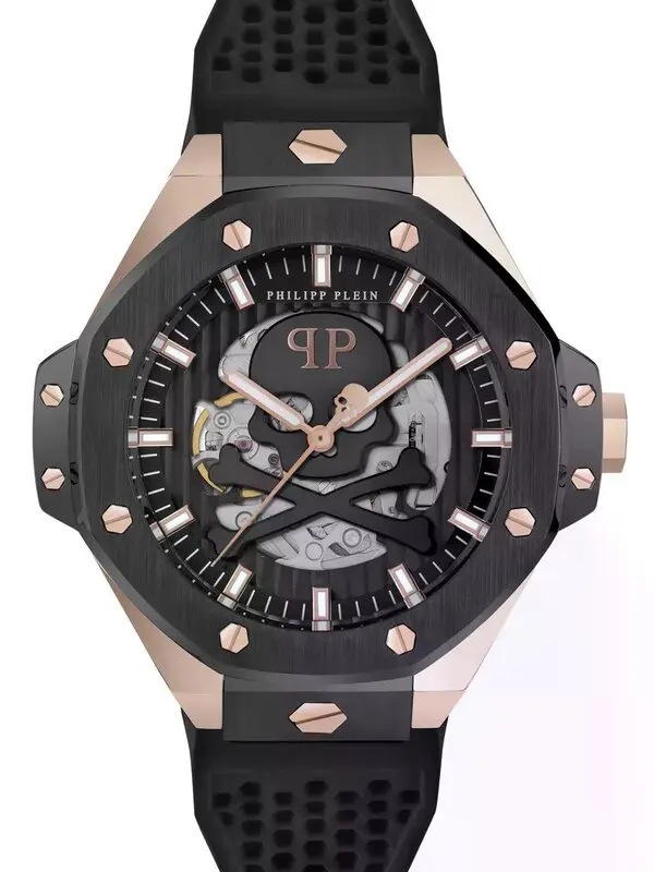 Philipp Plein Skeleton Royal Chronograph Watch - Black