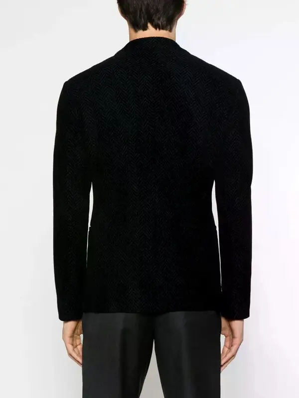 Giorgio Armani Textured-finish Notched-lapels Blazer