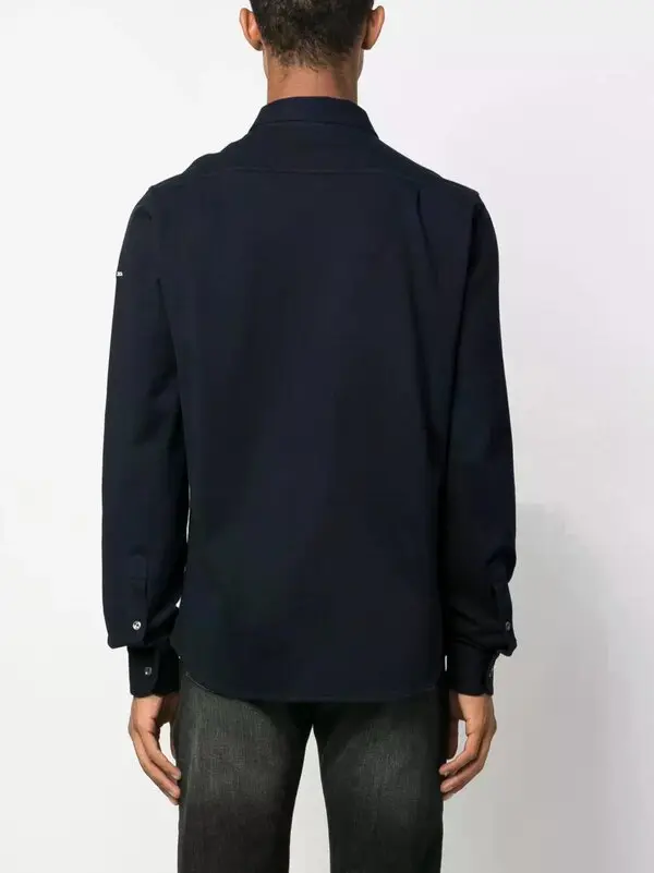 Kiton Logo-embroidered Stretch-cotton Shirt