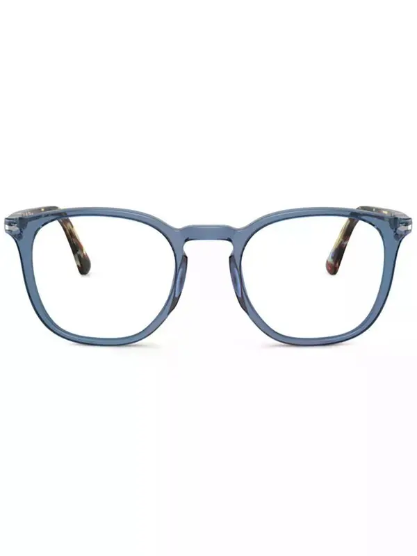 Persol Acetate Round Frame Eyeglasses - Blue
