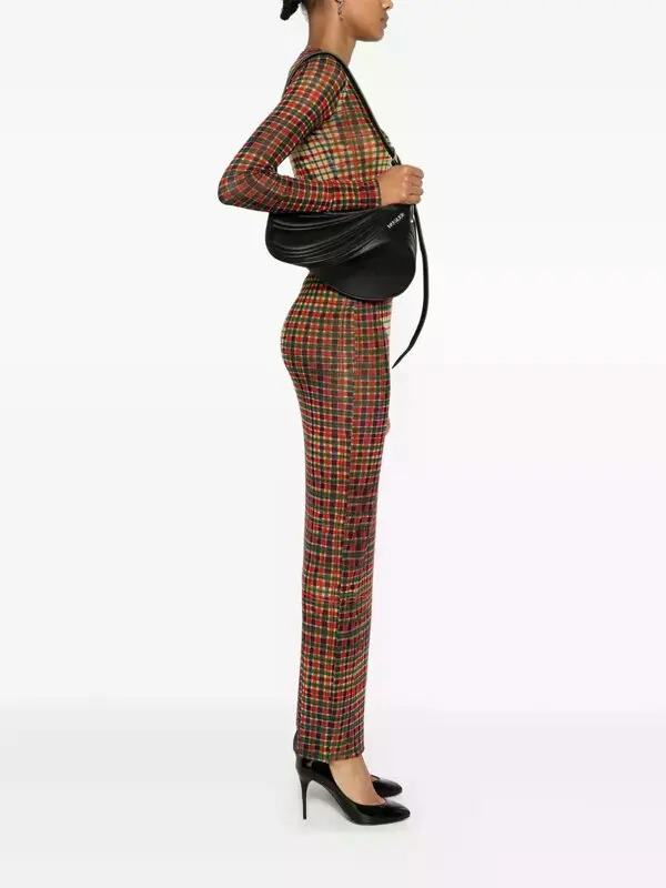 MUGLER Debossed Shoulder Bag