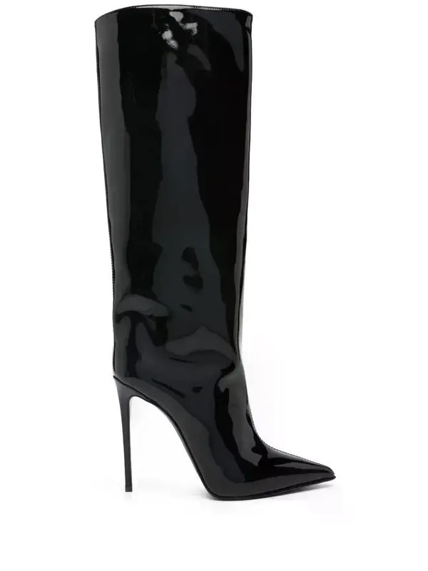 LE SILLA 125mm Leather Knee-length Boots - Black