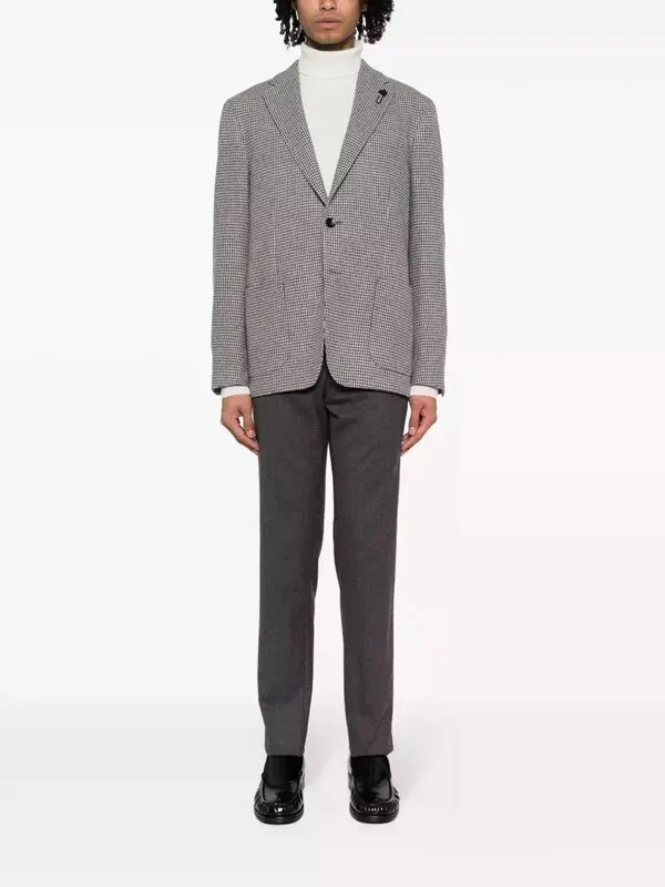LARDINI Tailored Tapered Trousers In Charcoal
