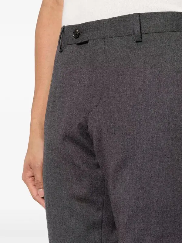 LARDINI Tailored Tapered Trousers In Charcoal