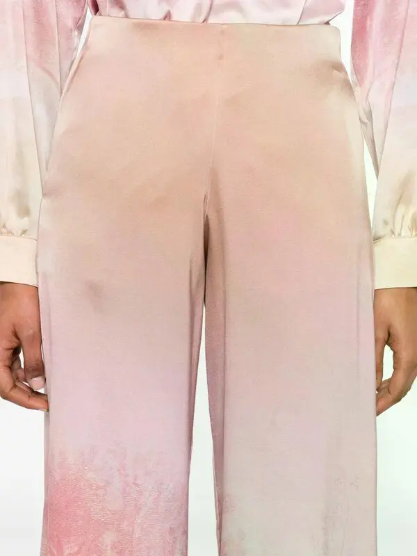 PIERRE-LOUIS MASCIA Printed Wide-leg Trousers