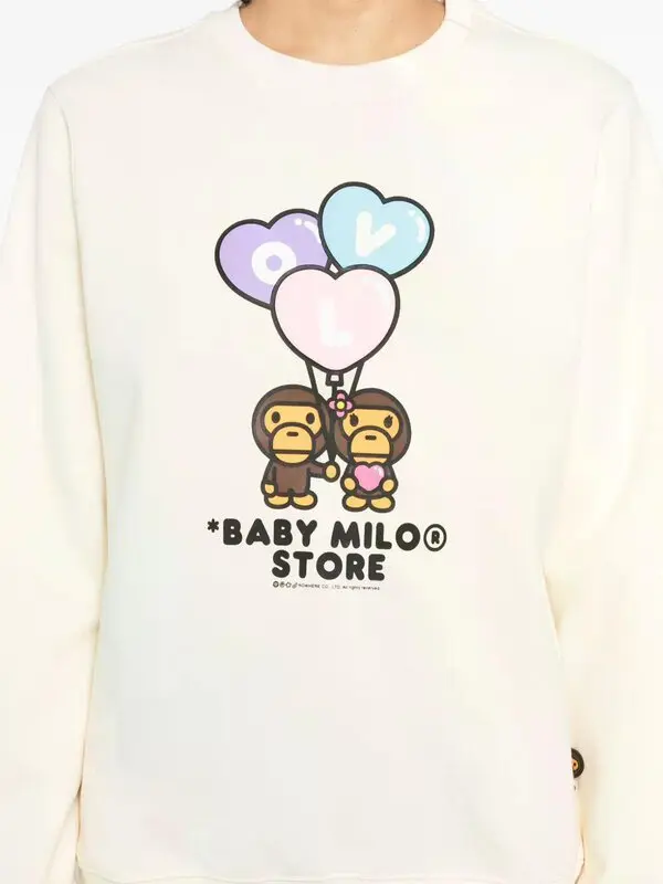 A BATHING APE Baby Milo Crew Neck Sweatshirt