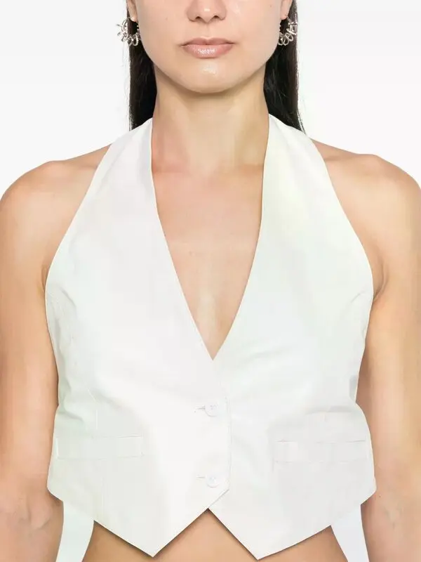 MANOKHI White Calf Leather Vest