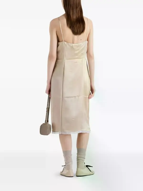 Prada Satin Crepe Midi Dress