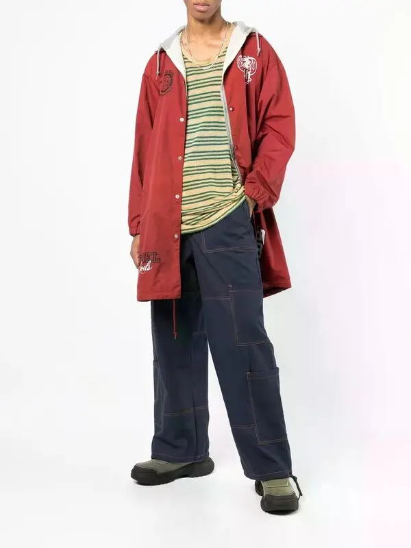 UNDERCOVERISM Logo-print Hooded Coat - Red