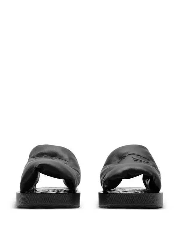 Burberry Lambskin Equestrian Knight Motif Slides