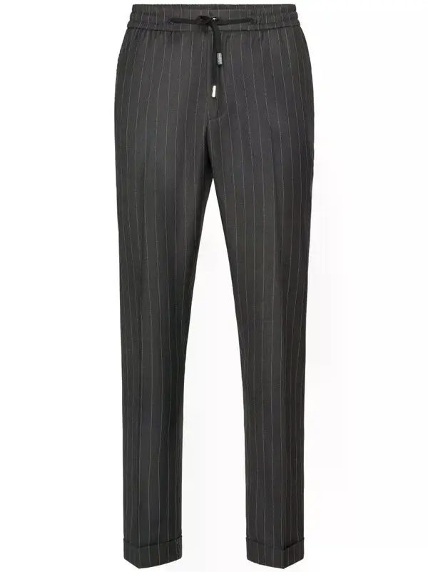 Philipp Plein Wool Pinstripe Jogging Trousers