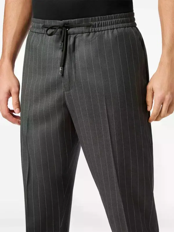 Philipp Plein Wool Pinstripe Jogging Trousers