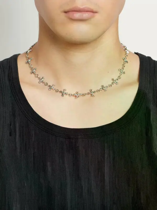 Emanuele Bicocchi Sterling Crest Charm Necklace - Silver