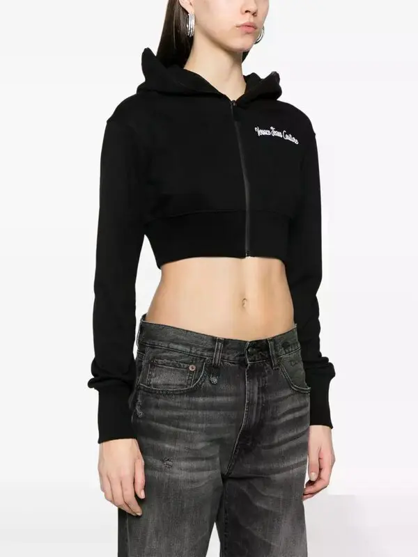 Versace Cropped Zip-up Hoodie