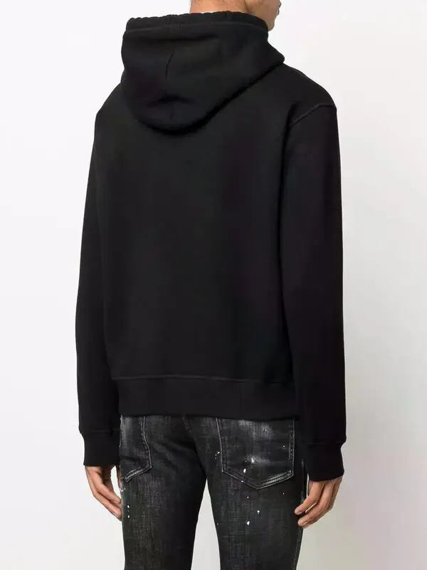 Dsquared2 Logo-print Cotton Hoodie - Black